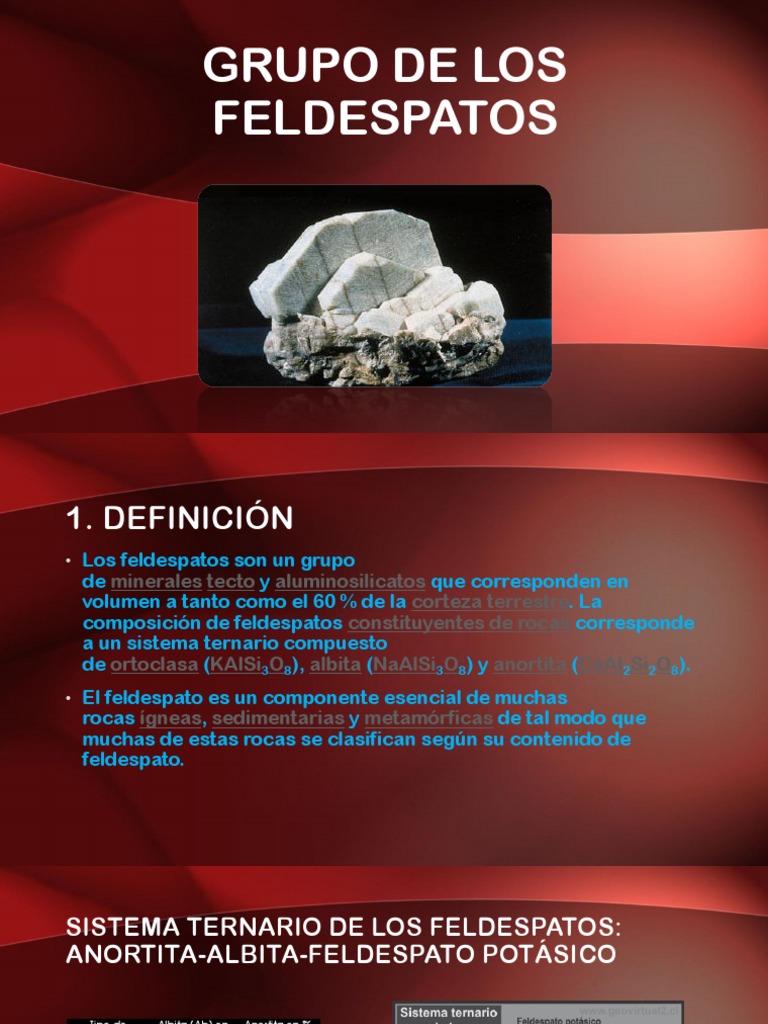 Grupo de Los Feldespatos | PDF | Minerales | Clasificación de minerales