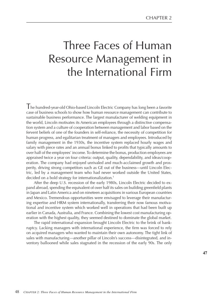 Three Faces of HRM | PDF | Human Resource Management | Employment