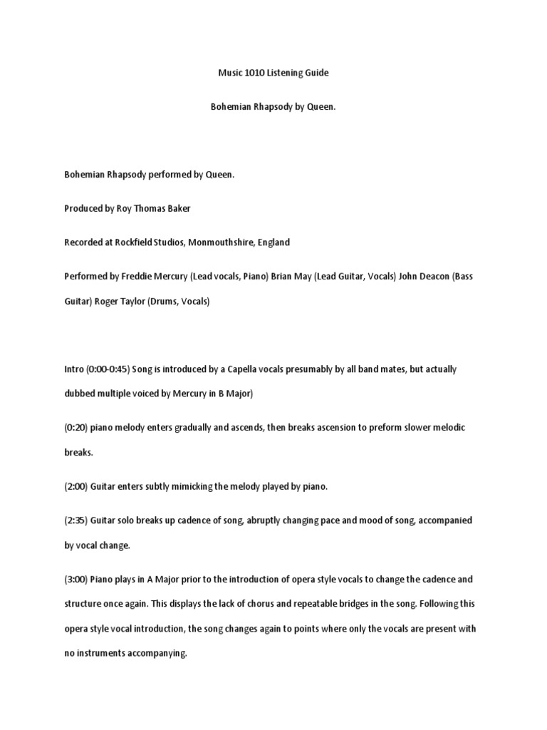 Music 1010 Listening Guide | PDF