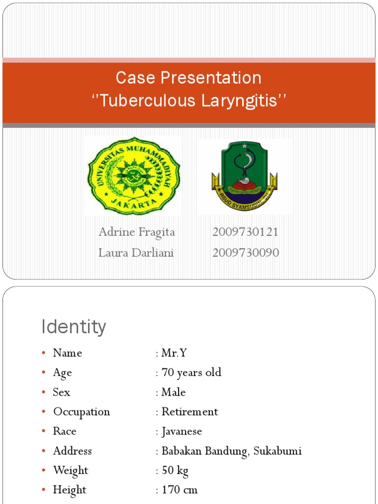 Tuberculous Laryngitis Case Study | PDF | Infection | Tuberculosis