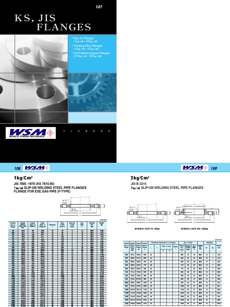 Jis, KS Flanges PDF | PDF