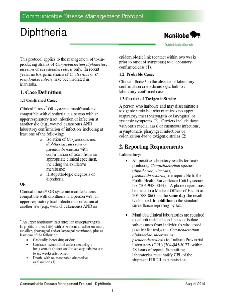 Diphtheria | PDF | Infection | Transmission (Medicine)