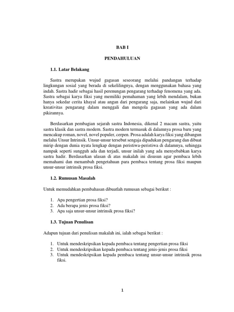 Makalah Prosa | PDF
