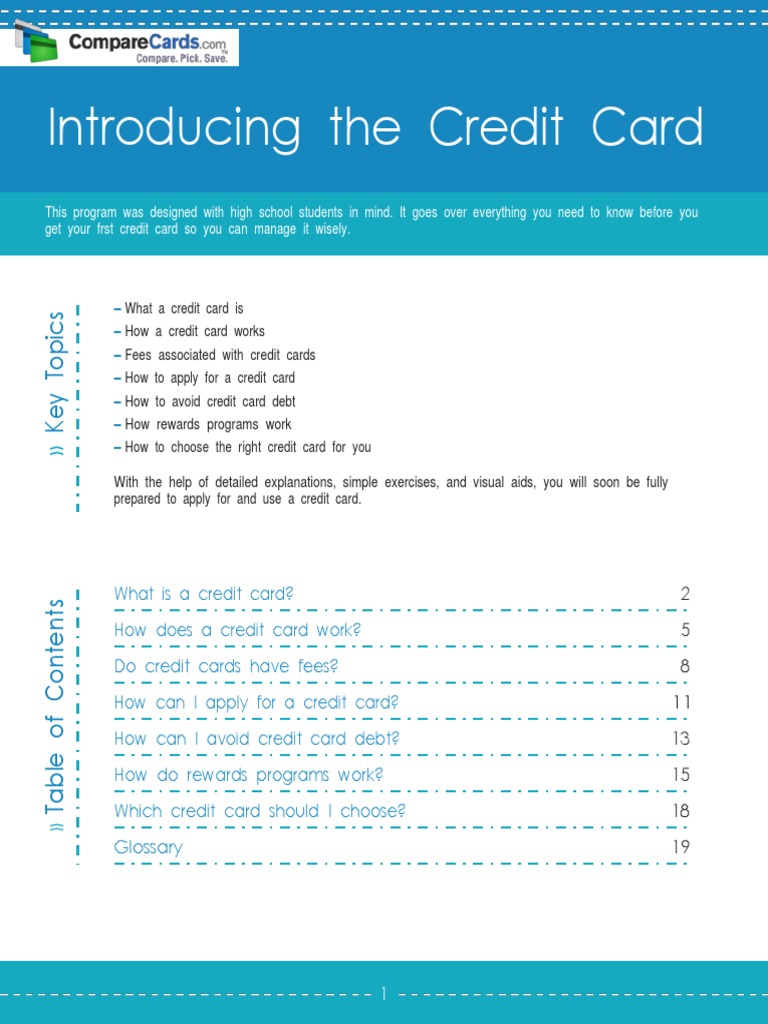 High School Intro To Credit Cards | PDF | Annual Percentage Rate ...