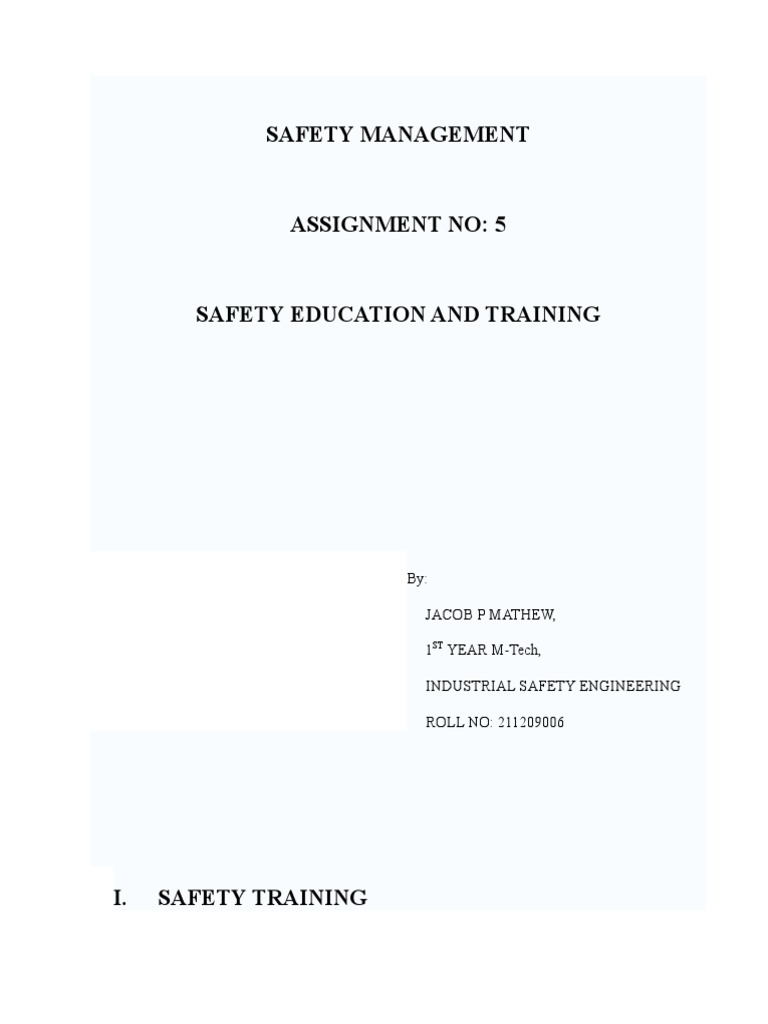 Safety Training, Incentive Programs | PDF | Psychological Concepts ...