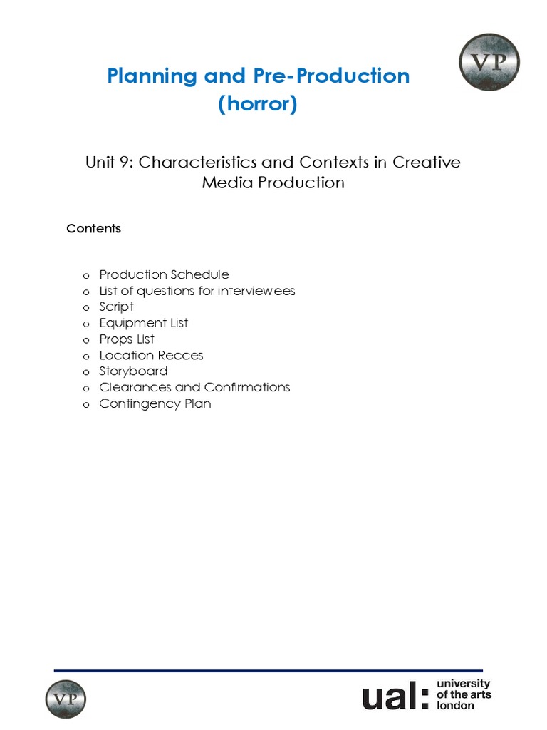 Pre-Production Horror Scene Version 2 | PDF | Leisure