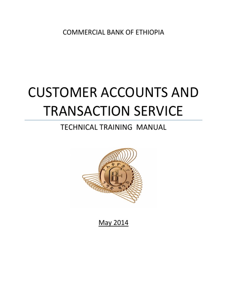 CBE Training Manual | PDF | Business Process | Deposit Account