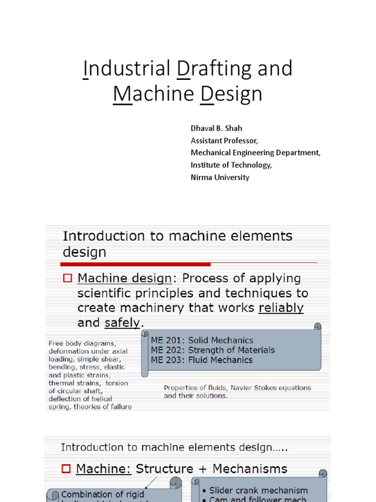 Industrial Drafting & Machine Design Guide | PDF | Technology & Engineering