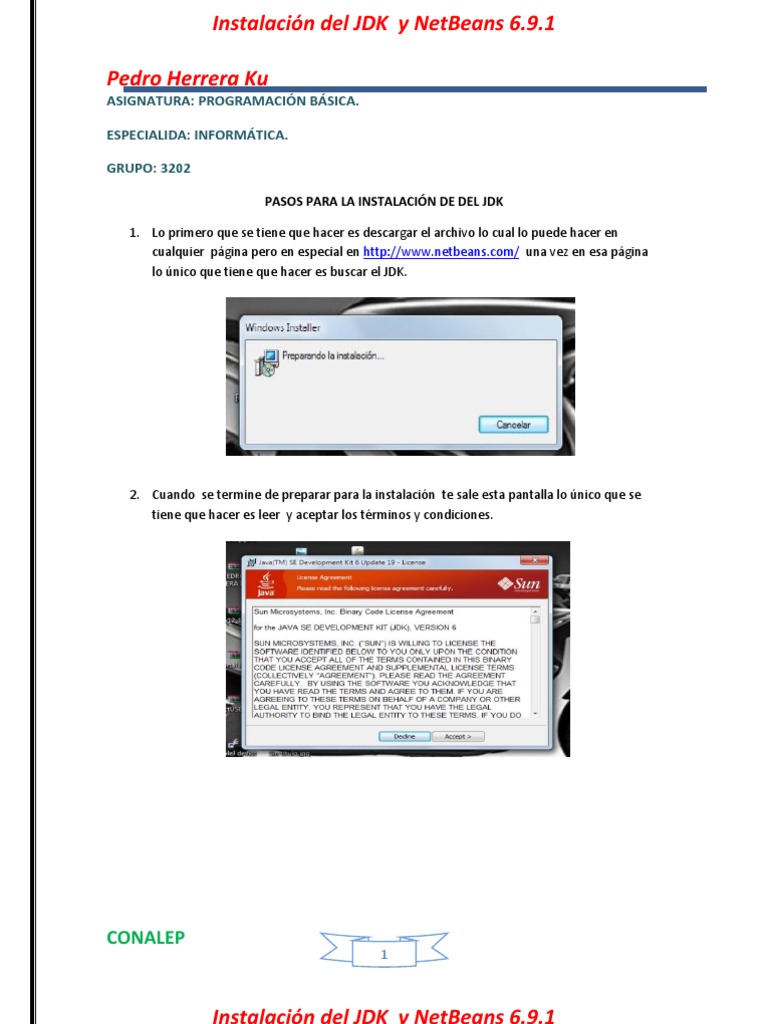 Instalacionde JDK y Netbeans | PDF | Informática | Software