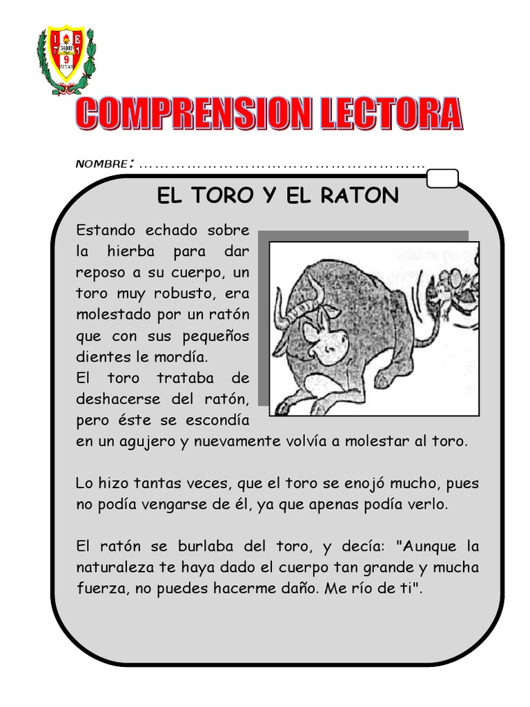 Lectura Del Toro y Raton | PDF | Vacas | Naturaleza