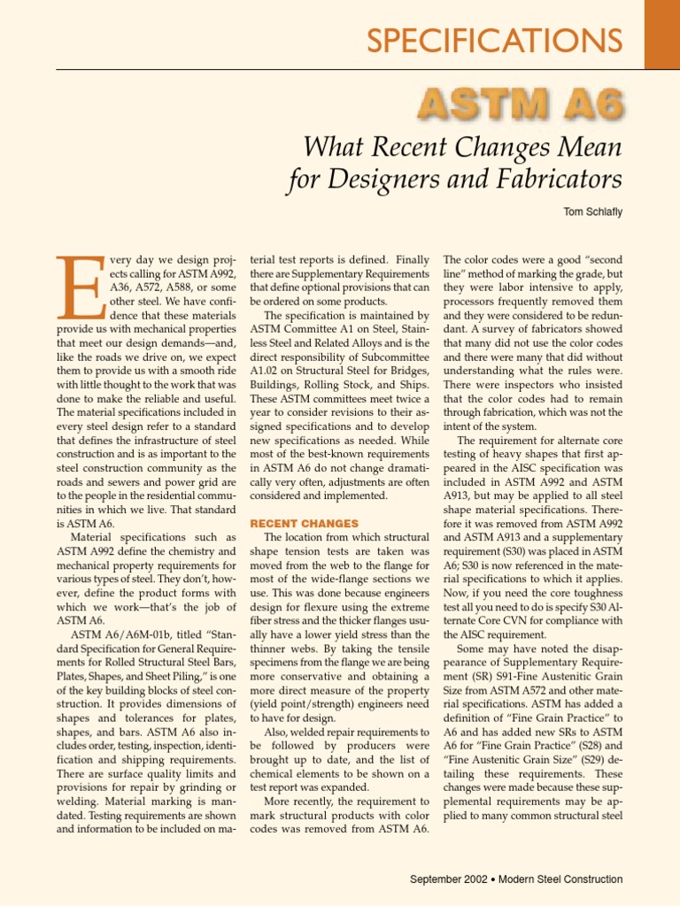 ASTM A6.pdf | Structural Steel | Steel