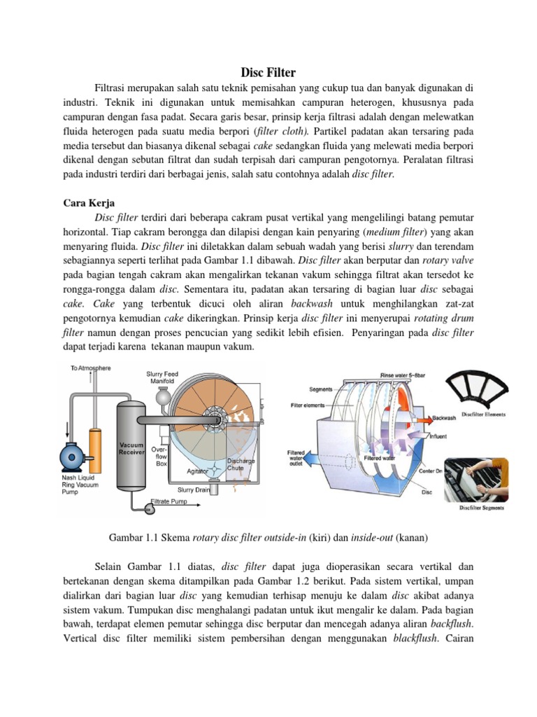 Tugas 1 - Disc Filter | PDF