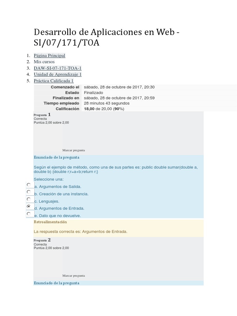 Desarrollo de Aplicaciones en WebEXAMEN | PDF | Protocolo de ...