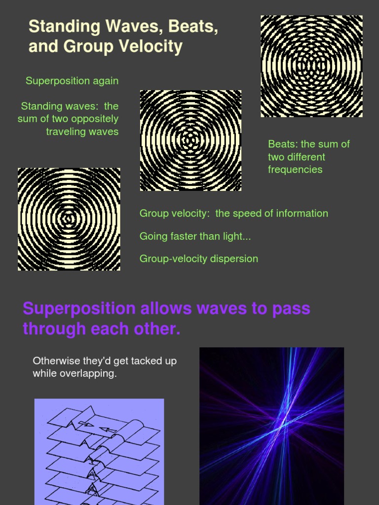 Standing Waves, Beats, and Group Velocity | PDF | Dispersion (Optics ...