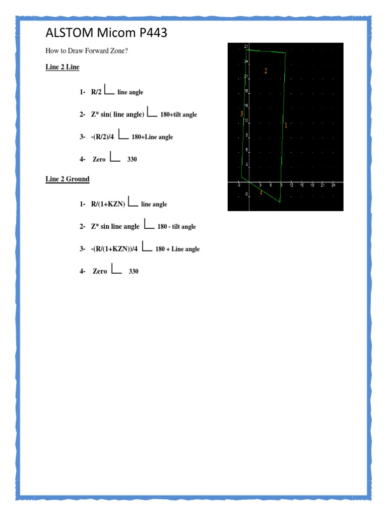 ALSTOM Micom P443: Line 2 Line | PDF | Relay | Fuse (Electrical)
