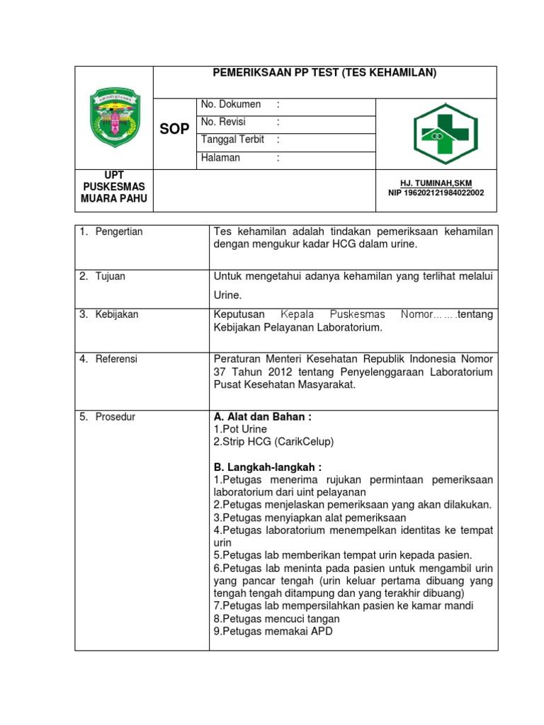 Pemeriksaan PP Test | PDF