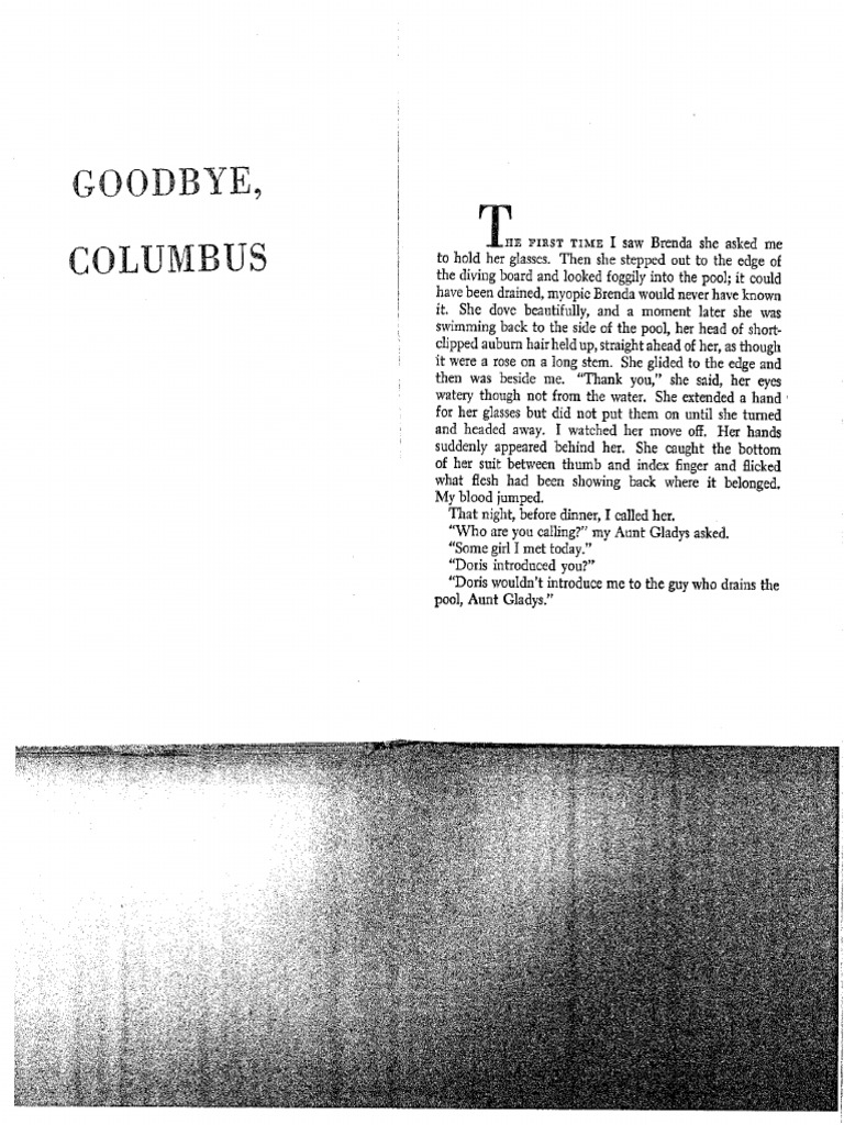 Goodbye, Columbus PDF | PDF