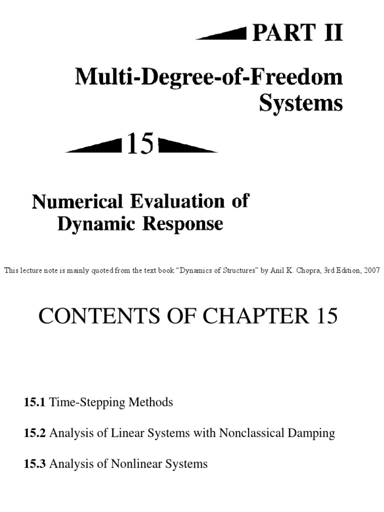 Numerical Evaluation of Dynamic Response of MDOF Systems | PDF