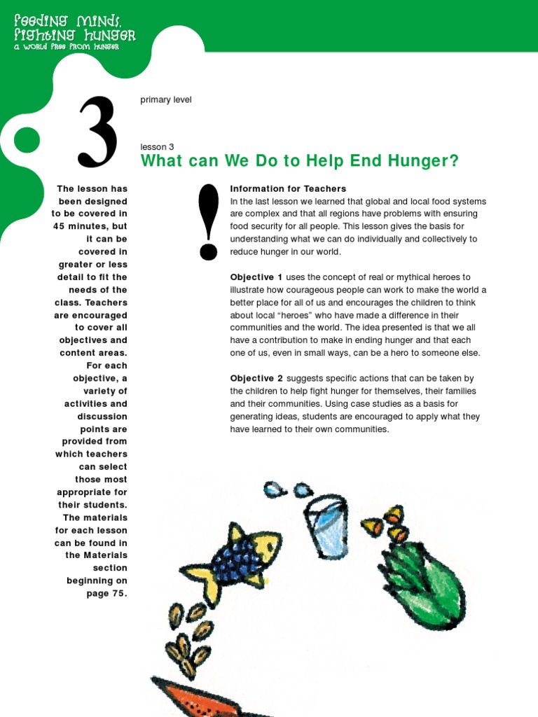 Primary Lesson 3 | PDF | Food And Agriculture Organization | Malnutrition