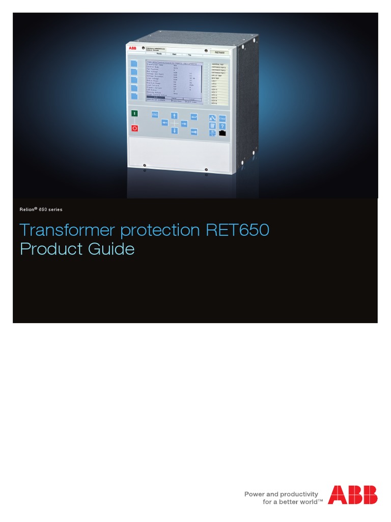 1MRK504110-BEN A en Product Guide Transformer Protection RET650 PDF ...