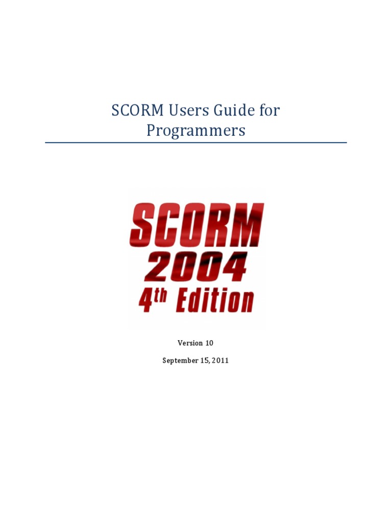 SCORM Users Guide For Programmers PDF | PDF | Metadata | Xml