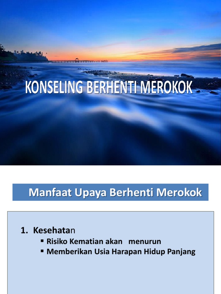 Konseling Berhenti Meroko | PDF