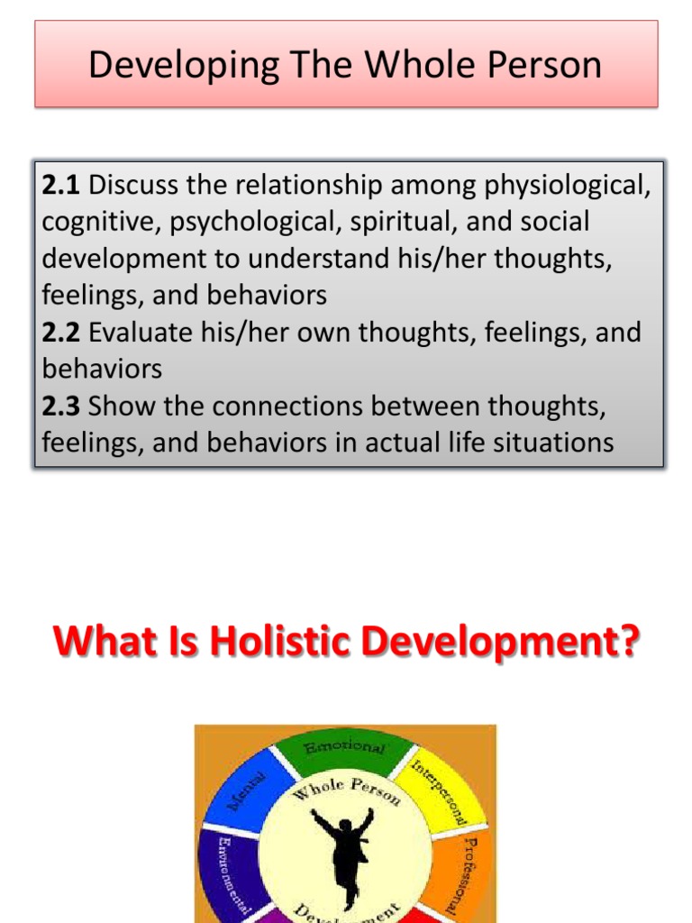 Developing the Whole Person | Holism | Attitude (Psychology)