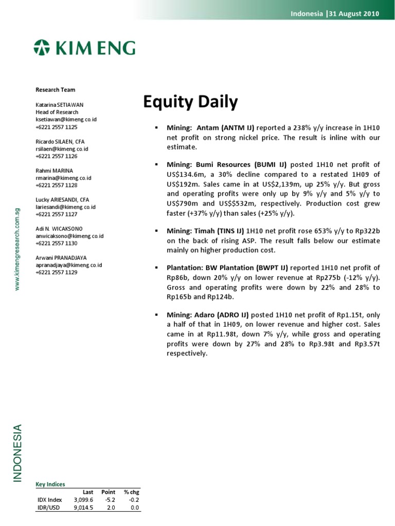 Kim Eng Sekuritas | PDF | License | Net Income