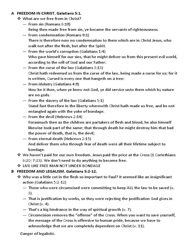 Lesson 11. Freedom in Christ | PDF | Theology | Religious Belief And ...
