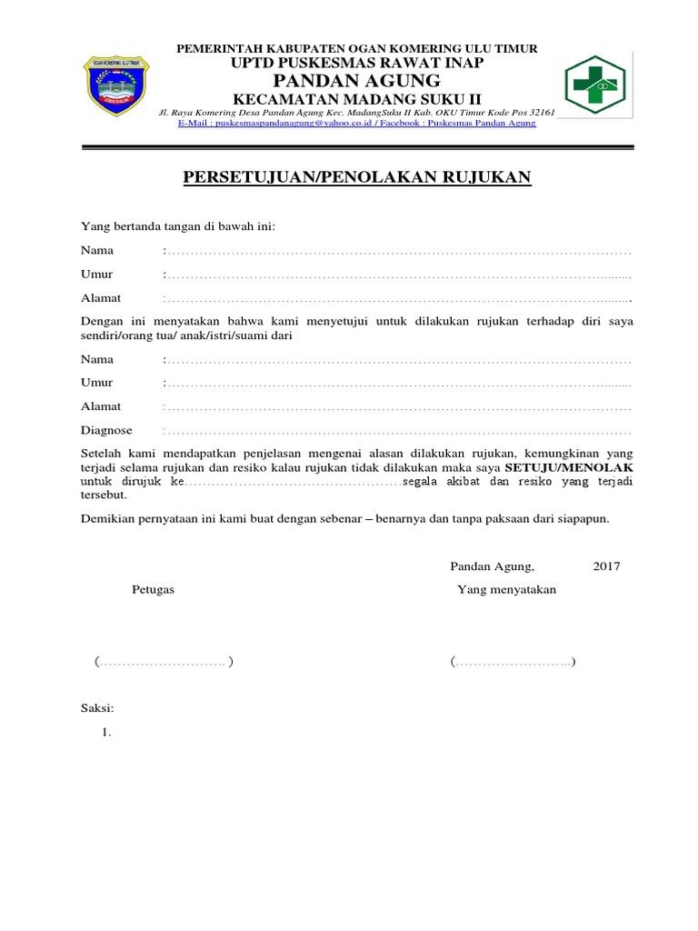 Form Persetujuan Rujukan | PDF