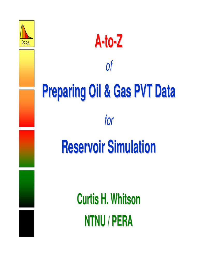 Preparing PVT For Simulation Models | PDF | Enhanced Oil Recovery ...