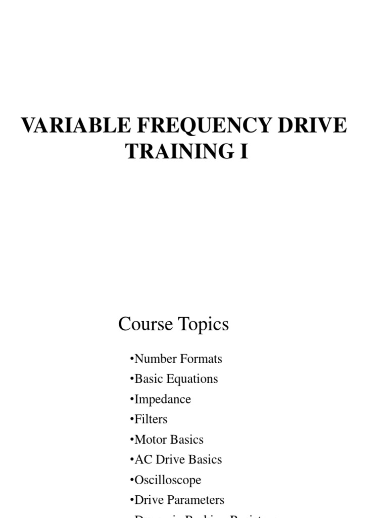 VFD Basic | PDF | Power Inverter | Electrical Impedance