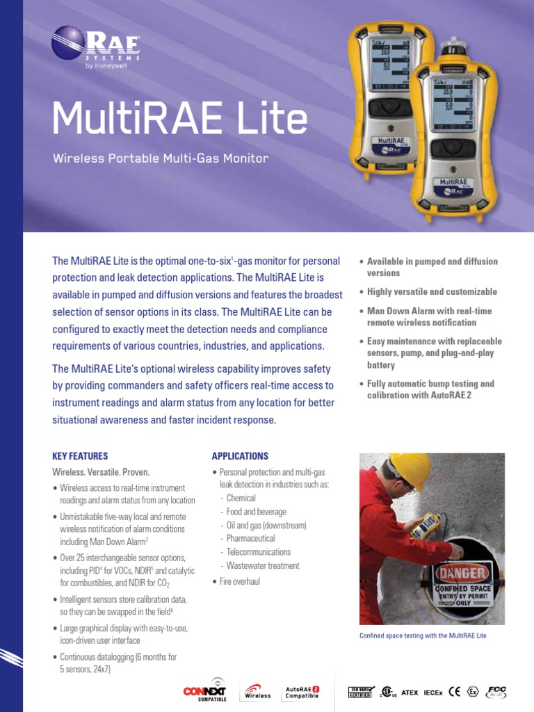 Datasheet MultiRAE Lite DS-1071-08 en US LR | PDF | Carbon Dioxide ...