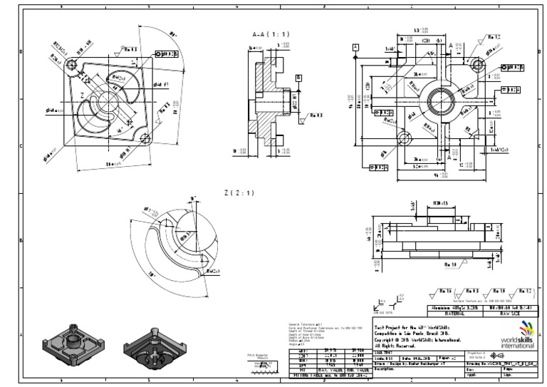 Plano de Pieza, Fresadora CNC | Tolerancia de ingeniería | Artesanías