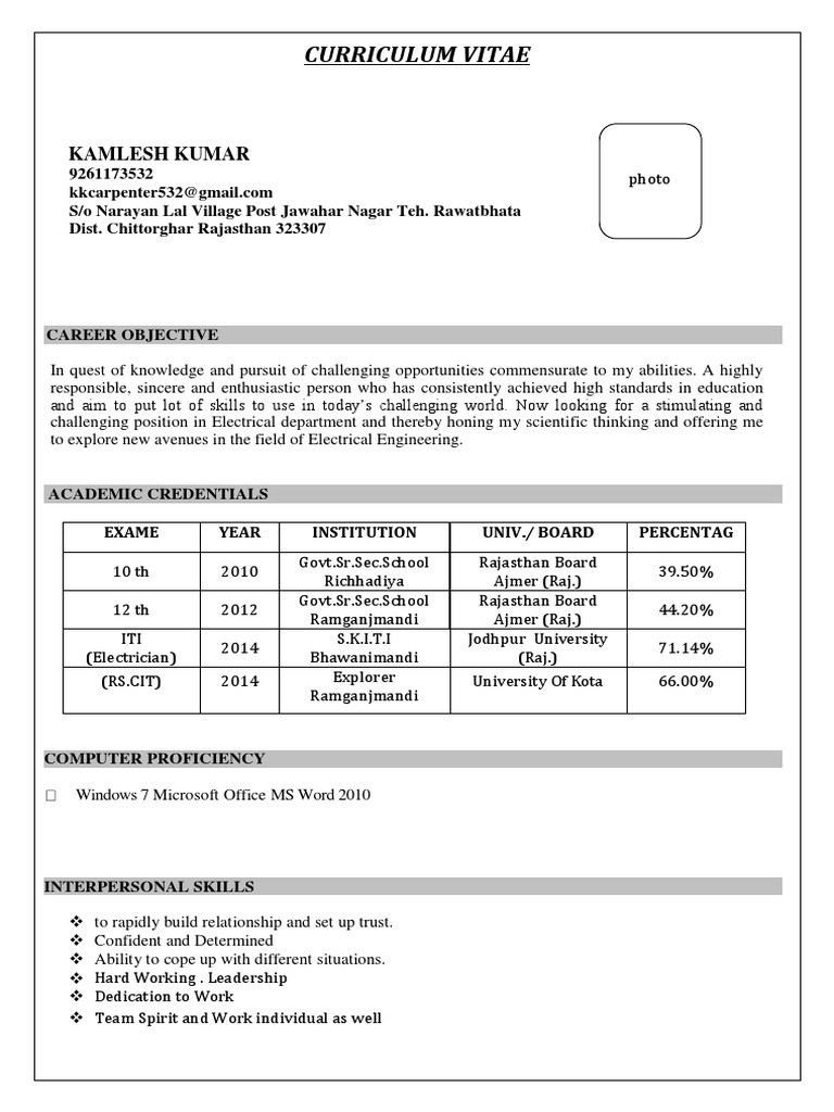 Curriculum Vitae: Kamlesh Kumar | PDF | Communication | Behavior Modification
