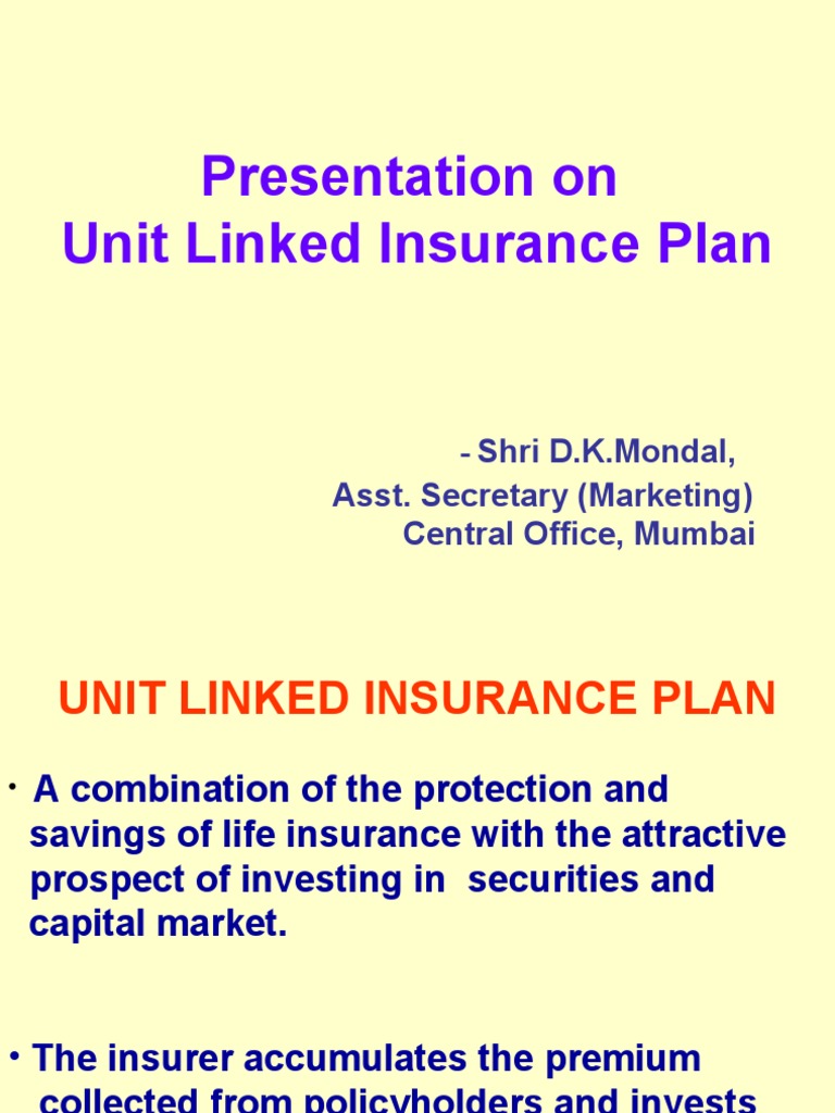 Unit Linked Insurance Policy | PDF | Insurance | Life Insurance