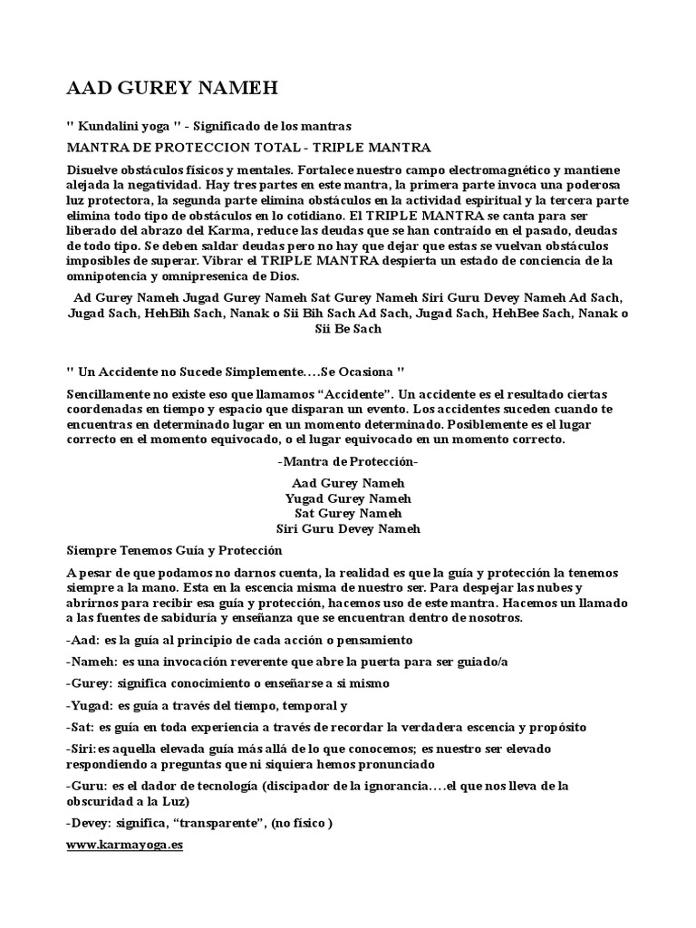 Triple Mantra: Protección Total y Guía | PDF | Ciencia cognitiva | Science