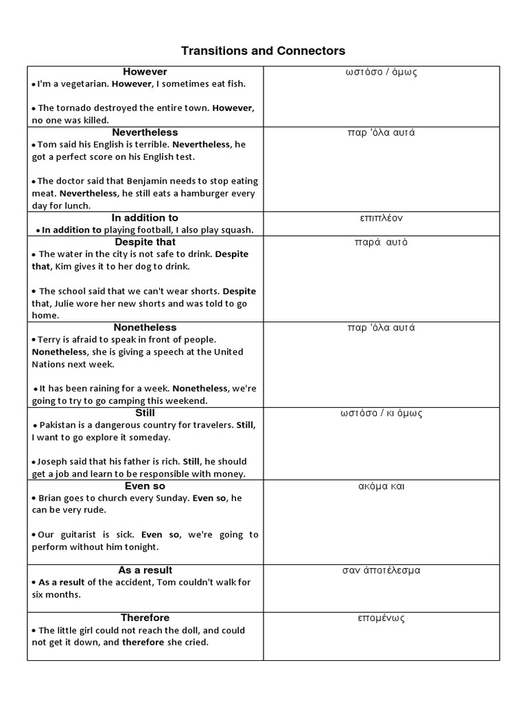 Transitions and Connectors | PDF