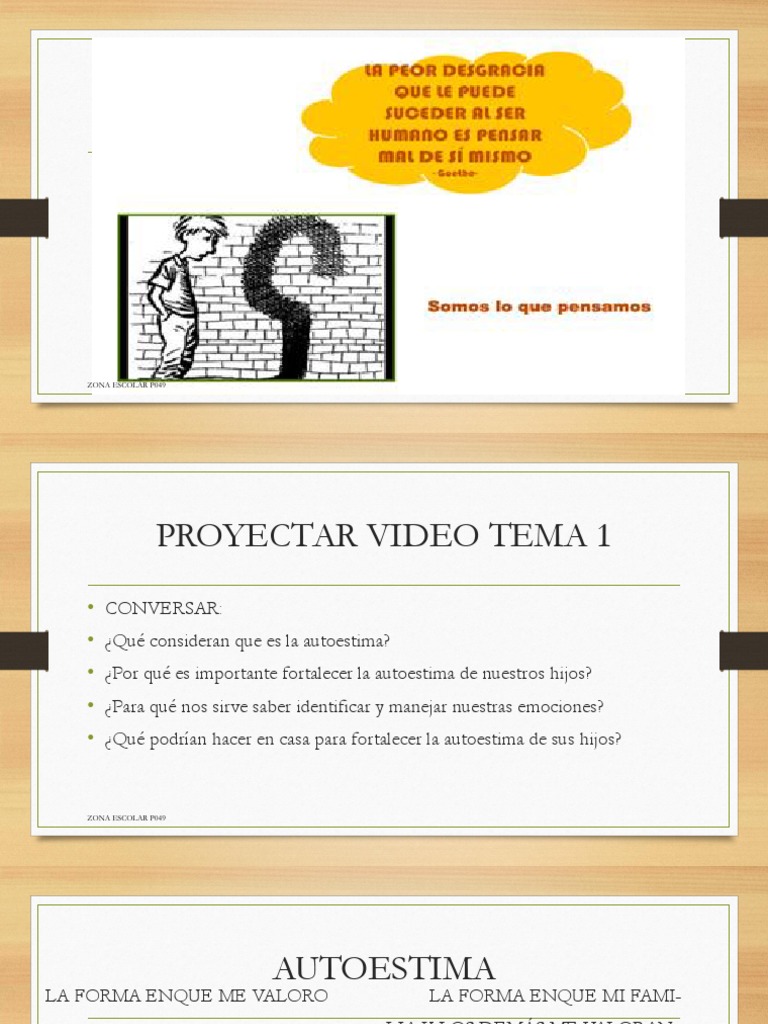 PPT. Sesión Autoestima y Emociones | PDF | Conceptos psicologicos ...