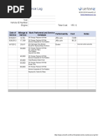 Oil Change Log Sheet Template | PDF | Technology & Engineering