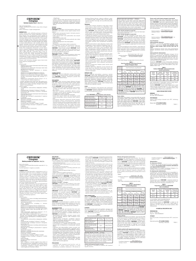 Insert CEFORIM Inj | PDF