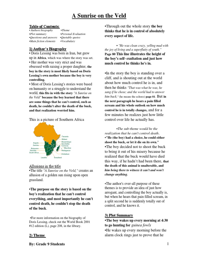 A Sunrise On The Veld | PDF