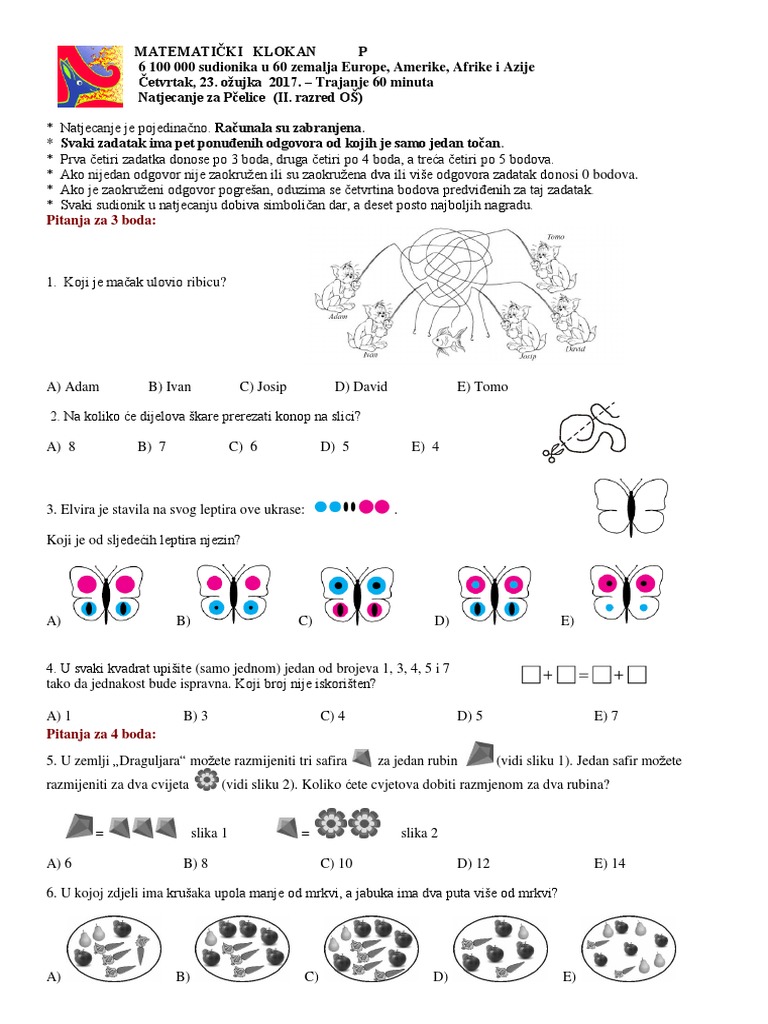 Matematicki Klokan P 2017 | PDF