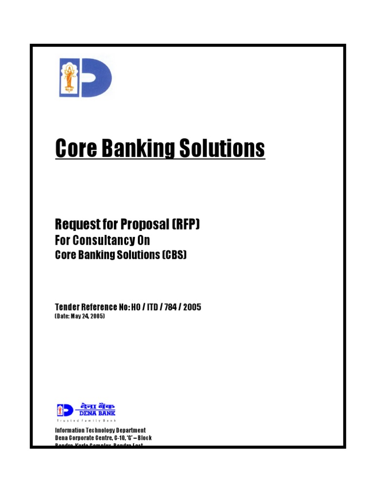 RFP for Core Banking Consultancy | PDF | Business Continuity | Business ...