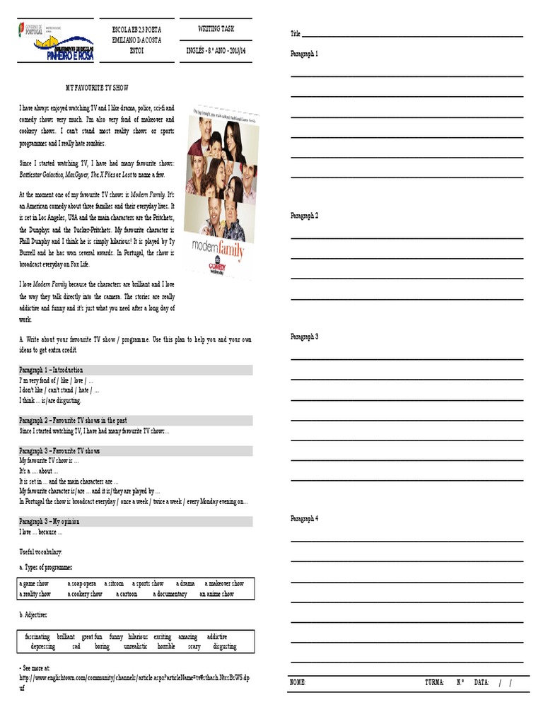 My Favourite TV Show | PDF | Creative Works | Entertainment