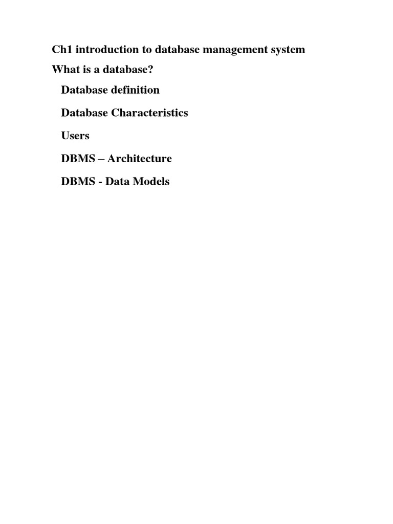 Database Introduction | PDF