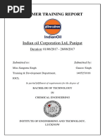 IOCL Mathura Training Report | PDF | Cracking (Chemistry) | Oil Refinery