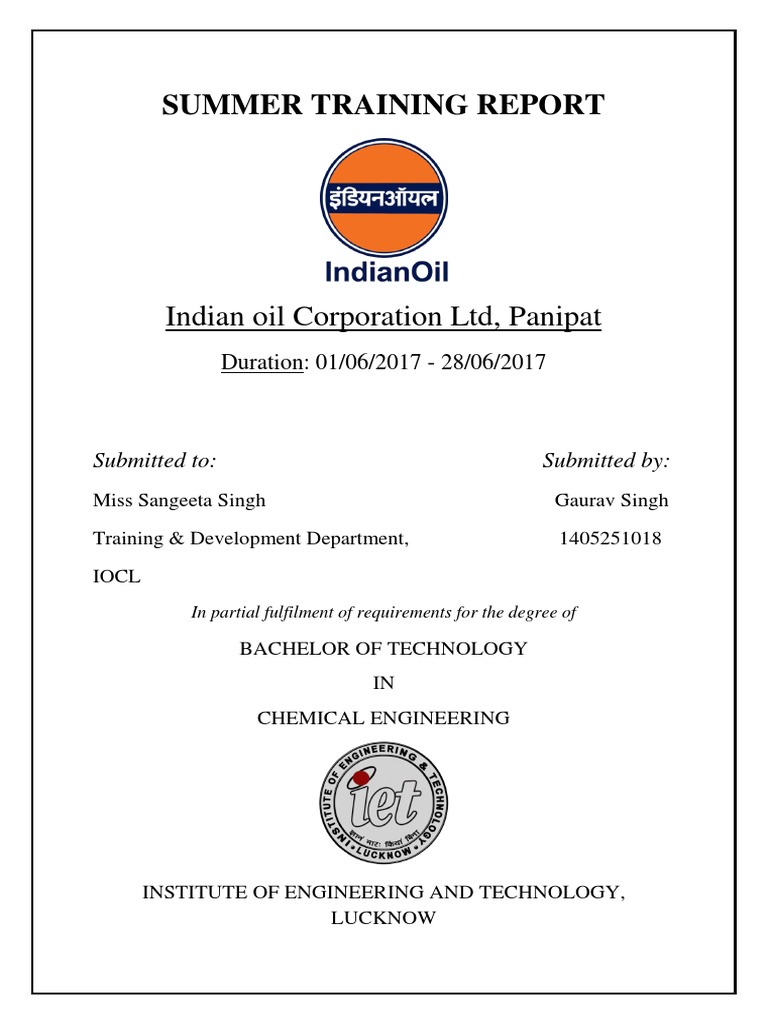 Iocl 1 | PDF | Fuels | Energy Industry