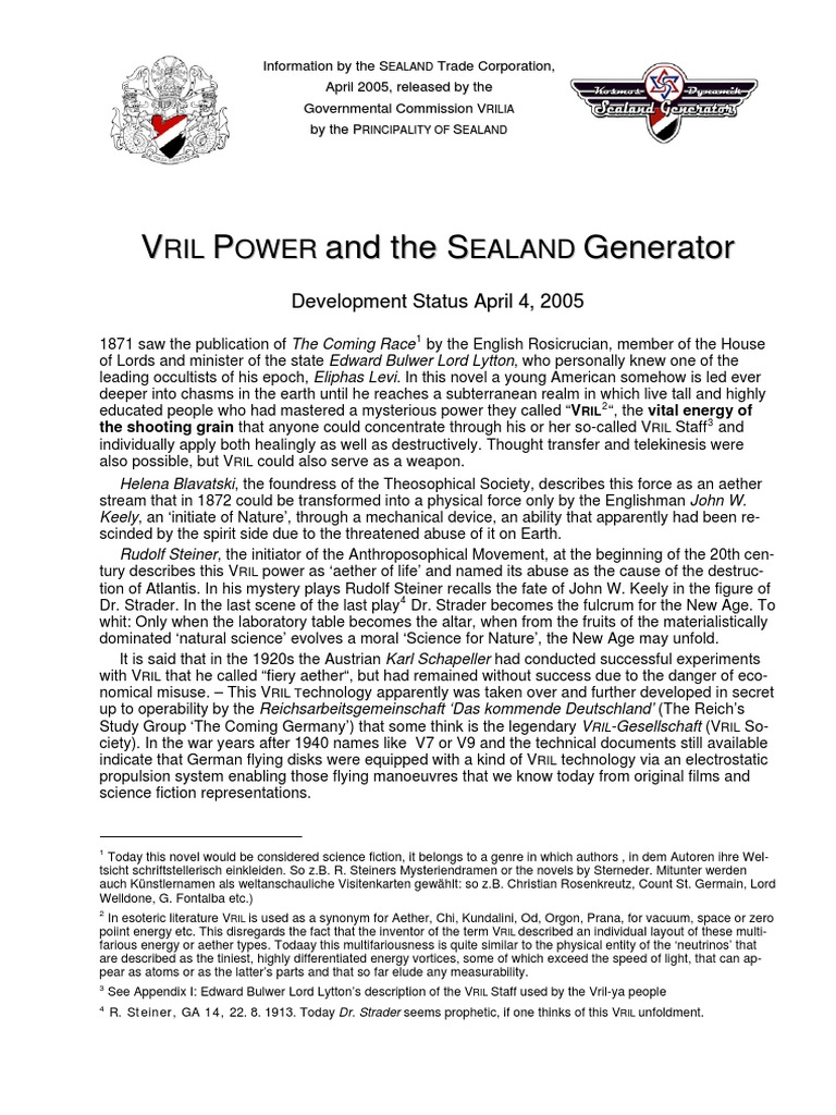 VRIL Energy: SEALAND Generator Insights | PDF | Transmission (Mechanics ...
