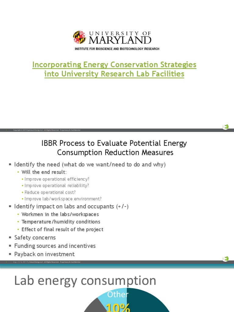 Incorporating Energy Conservation Strategies Into University Research ...